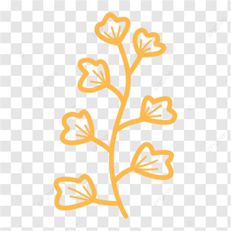 Line Art Leaf Illustration Style One Vector Leaf Gold Line Art Png