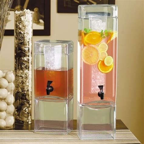 Square Beverage Dispenser With Cooling Ice Core Large Pure Spa Direct