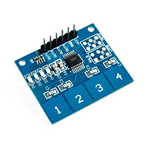 Ttp224 4 Digital Capacitive Touch Sensor Switch Module Flux Electronix