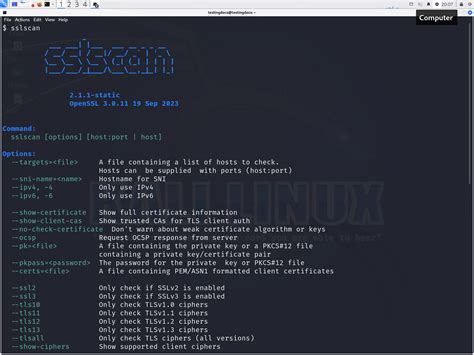 Sslscan Tool Testingdocs
