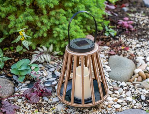 Садовый светильник на солнечной батарее Solar ТИБА желтый Led огонь 34х20 см