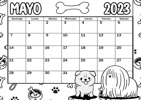 Mayo 2023 Imprimir Y Colorear Calendario Dibujando Con Vani