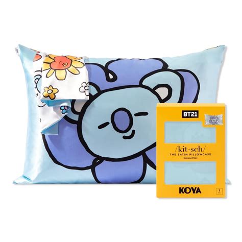 Kitsch BT21 x Kitsch Атласная наволочка Standard Koya 1 карат купить ...