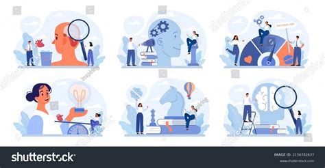 Rationalism Set Logical Structural Thinking Mind Stock Vector Royalty Free 2156782637