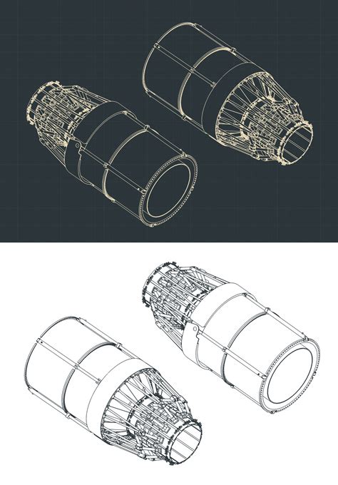 Thrust Control Nozzle Isometric Drawings 45683282 Vector Art At Vecteezy