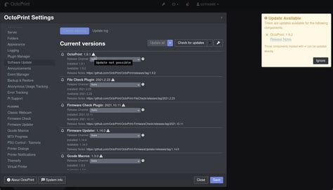 Cannot Update Octoprint Or Plugins Including After Full Reinstall Get Help Octoprint