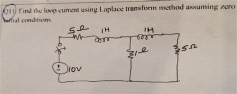 Solved Find The Loop Current Using Laplace Transform Chegg
