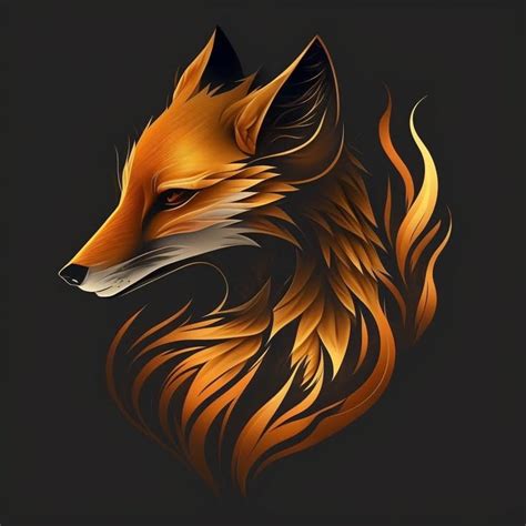 Flaming Fox Art Print