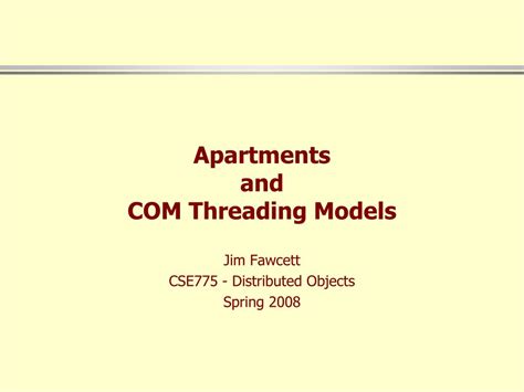 Ppt Apartments And Com Threading Models Powerpoint Presentation Free