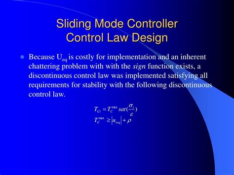 ppt a de coupled sliding mode controller and observer for satellite