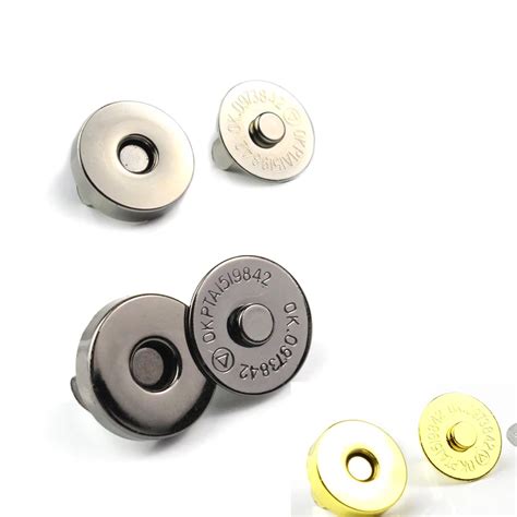 18mm Magnetic Snaps Button Metal Plated Magnetic Snaps Closures Button 100 Sets In Bag Parts