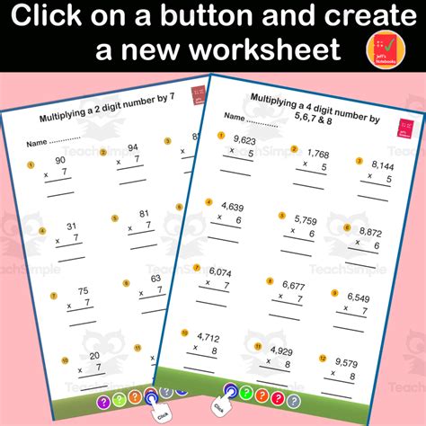 Multiply Multi Digit Numbers By 1 Digit Numbers Standard Algorithm By Teach Simple
