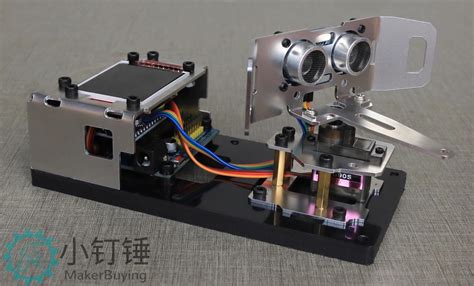For Arduino超声波雷达铝合金拼装制作套件探测 大中学生编程学习 Snar24 小钉锤创客官网