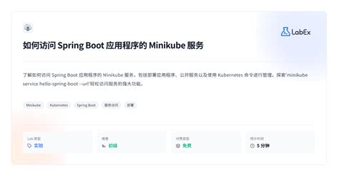 如何访问 Spring Boot 应用程序的 Minikube 服务 Labex
