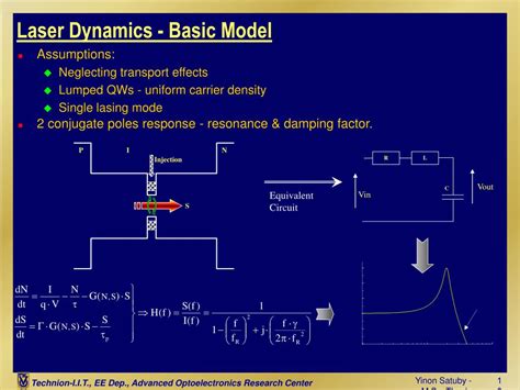 PPT Dynamics Modulation Properties Of Multi Transverse Modes Semiconductor Vertical Cavity