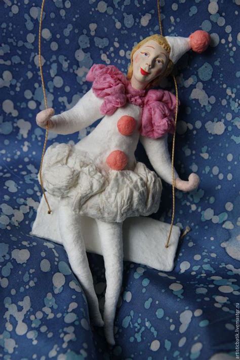 Клоунесса елочная ватная игрушка в интернет магазине на Ярмарке Мастеров Москва доставка