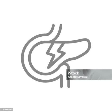 급성 통증 선 아이콘이있는 췌장 인간의 장기 소화 및 내분비 시스템 기호의 위험 건강 진단에 대한 스톡 벡터 아트 및 기타 이미지 건강 진단 건강관리와 의술 건강에