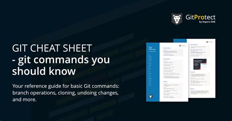 Git Commands Cheat Sheet GitProtect Io
