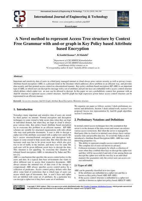 Pdf A Novel Method To Represent Access Tree Structure By Context Free