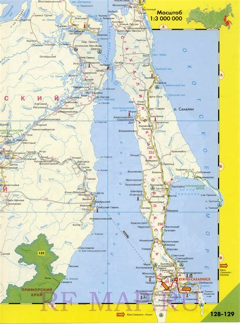 Карта Сахалина Карта Сахалина и Камчатки Подробная карта Сахалина Карта железноцй дороги