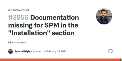 Documentation Missing For Spm In The Installation Section · Issue 3856 · Realmswiftlint · Github