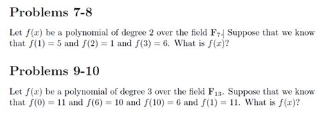 Let F X Be A Polynomial Of Degree 2 Over The Field Chegg Com
