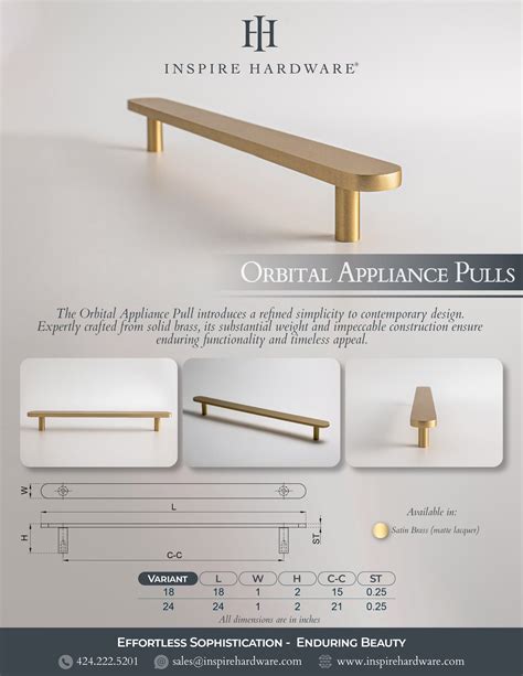 Orbital Appliance Pulls Solid Brass In A Range Of Sizes Inspire