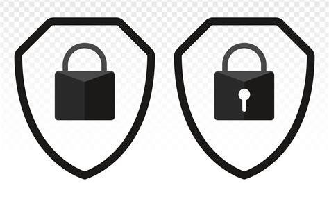Security Shield Or Virus Shield Lock Icon For Apps And Websites