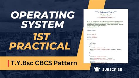 Tybsc Operating System 1st Practical Program Solutions Important Practical Questions Youtube