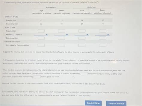 Solved 3 Comparative Advantage And Gains From Trade