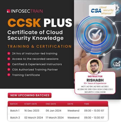 Ccsk Cloudsecurity Certificationtraining Cloudcomputing Cybersecurity… Infosec Train