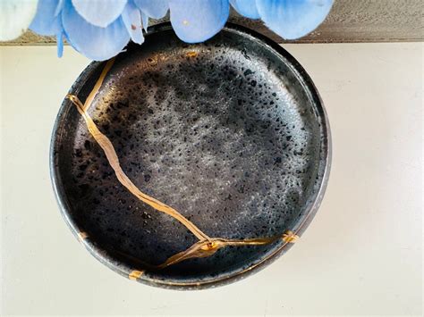 Kintsugi Kintsugi Bronze Anniversary Bowl Kintsugi Ceramic T Minimalist Handmade Ts