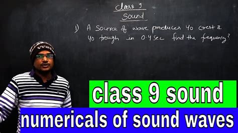 Sound Class 9 Numericals With Solutions Ncert Numericals Of Sound