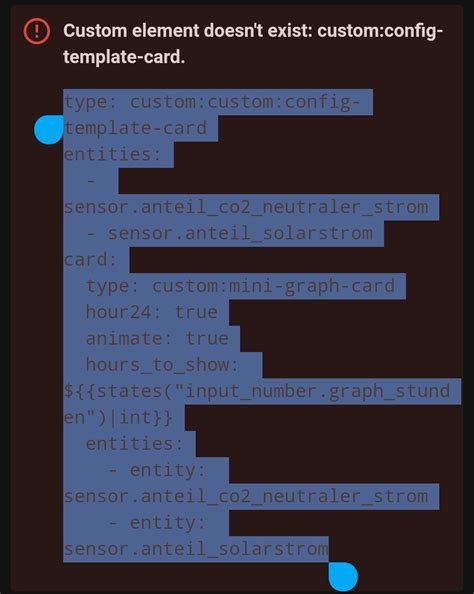 error custom element doesn t exist · issue 126 · iantrich config