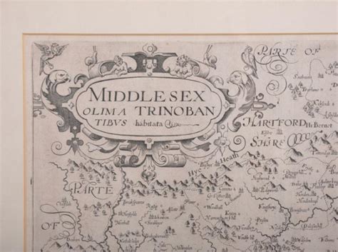 Sold Price John Norden C1547 1625 British Middlesex Map 1075 X 1325 June 3 0117