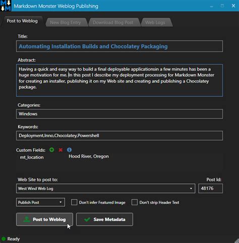 Bringing Up Ui From Your Markdown Monster Add In Markdown Monster