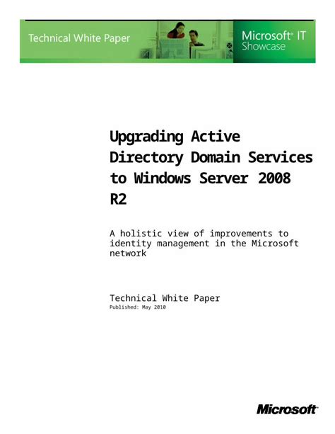 docx it showcase upgrading active directory domain services web
