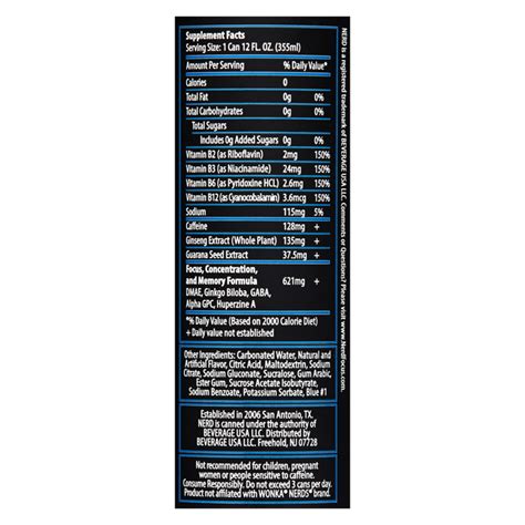 Nerd Focus Zero Calorie 12oz Drinks Fast Delivery By App Or Online
