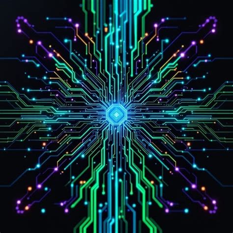 Free Glowing Circuit Matrix Image Download At Stockcake