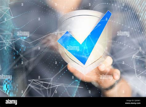 A 3d Of A Male Button Of Cybersecurity Of Digital Network Systems With Computer Security Symbol