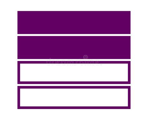 Rectangle Shape And Outline Purple Collection Symbol Element Vector Stock Vector Illustration