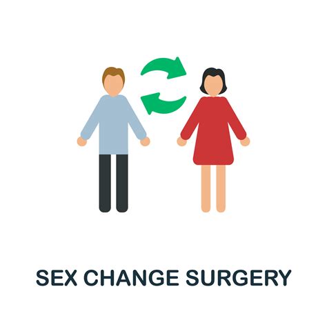 Sex Change Surgery Flat Icon Colored Sign From Plastic Surgery Collection Creative Sex Change