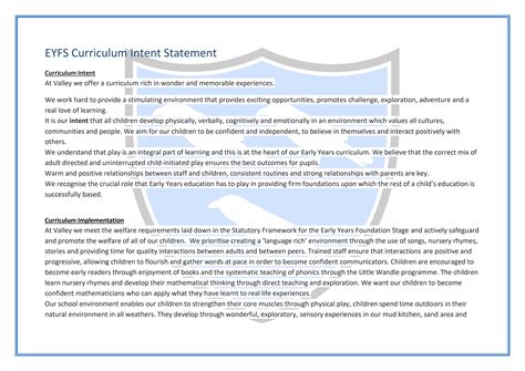 Vps Eyfs Intent Statement By Schudio Issuu