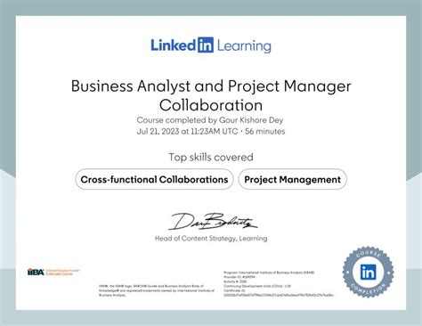 gour kishore dey on linkedin certificate of completion