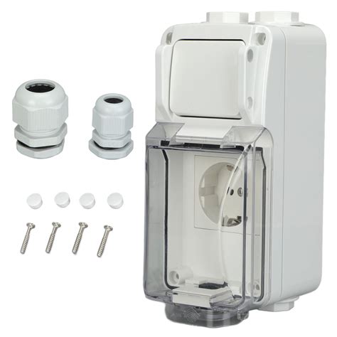 German Waterproof Outlet IP66 Weatherproof In Use Socket Toggle Switch