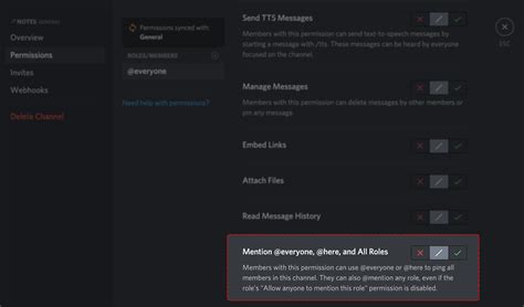 Role Mention Permissions And Suppression Discord