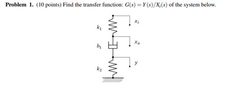 Solved Problem Points Find The Transfer Function Chegg Com