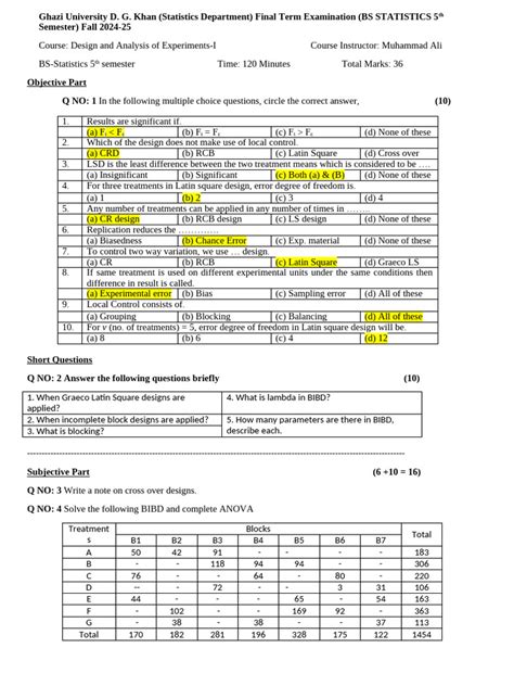 Final Design 5th Semester Fall 2024 25 Pdf Statistical Analysis Teaching Mathematics