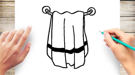 How To Draw Towel Step By Step Youtube